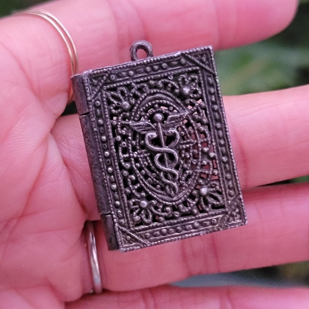 Rare Stunning Old Victorian Medical Caduceus Snakes D… - Gem